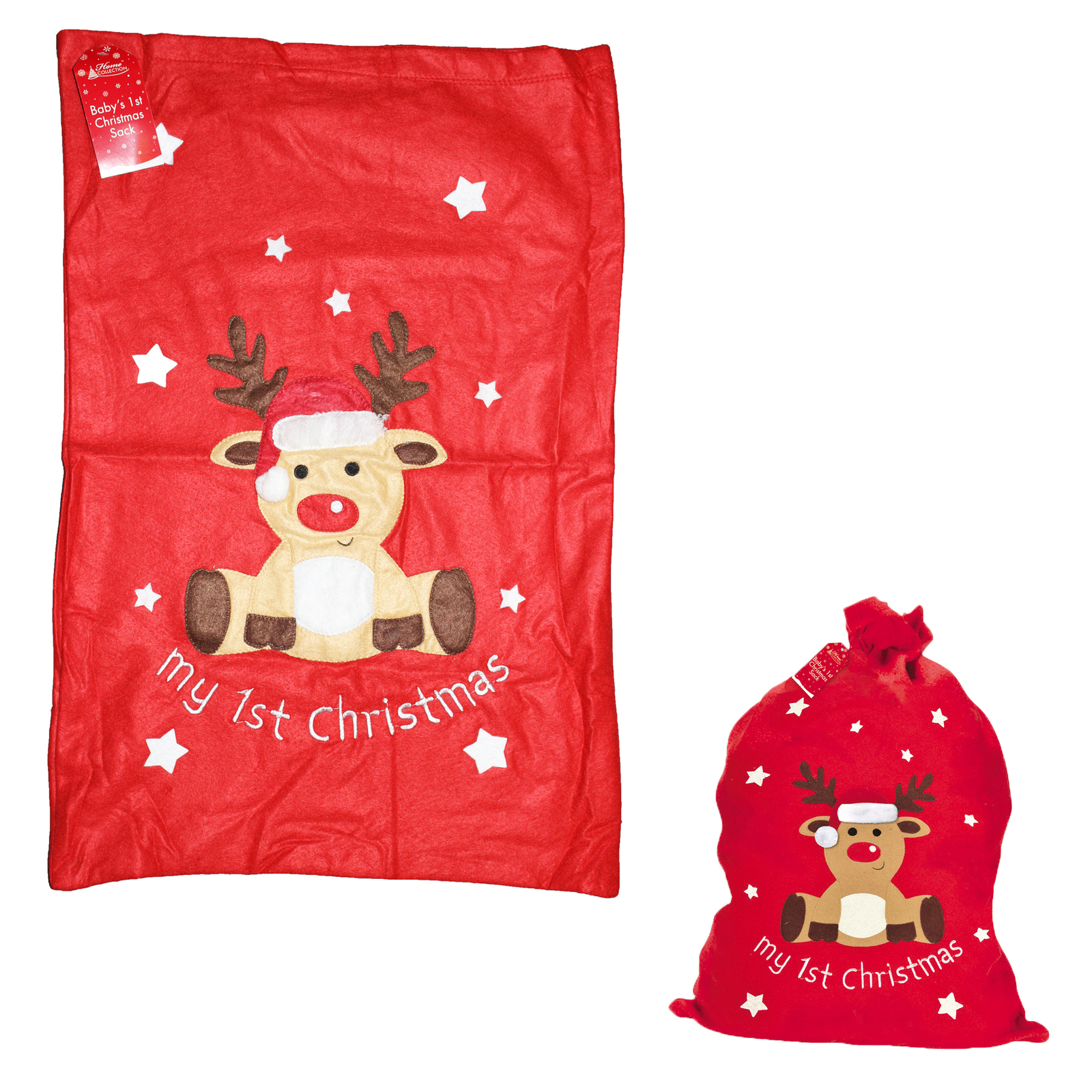 Large My 1st Christmas Felt Present Sack - 70cm x 50cm | eBay
