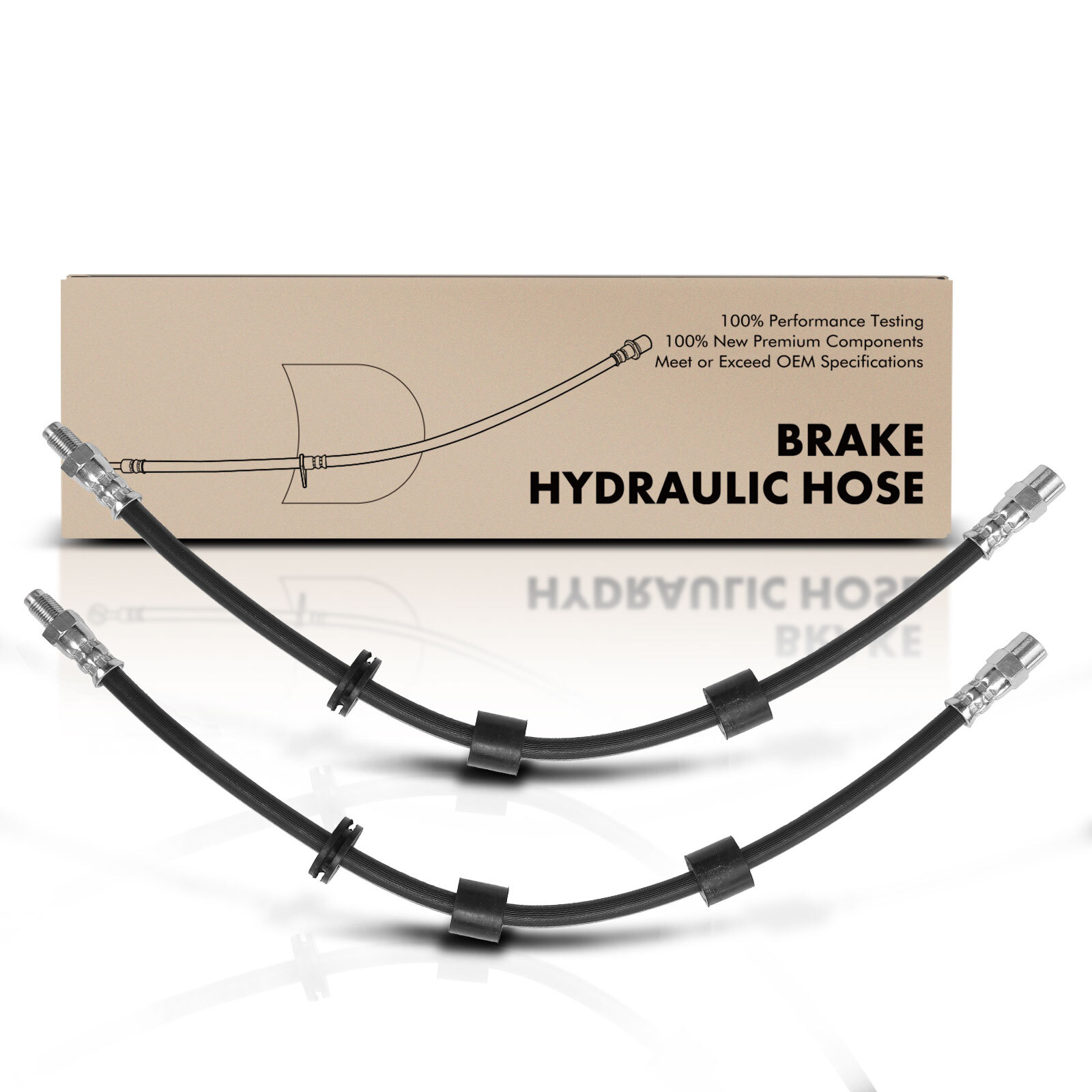 2x Front Brake Hydraulic Hose Lines for BMW E34 E32 E31 520i 530i 540i ...