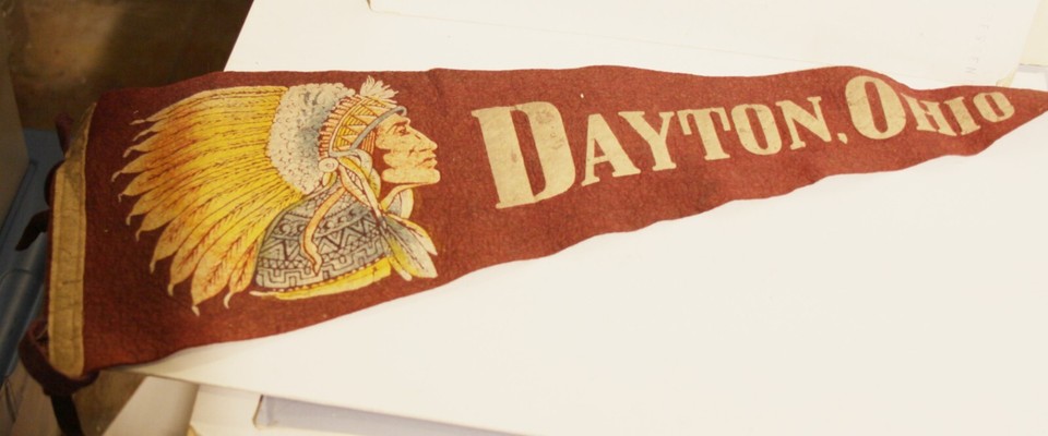 Vintage Rare Dayton Ohio Chief Felt Pennant 25.5" | eBay