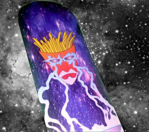 MACFLY~Fry Shock MF Skateboard Deck~8 x 32~ATHF aqua teen frylock~マック ...