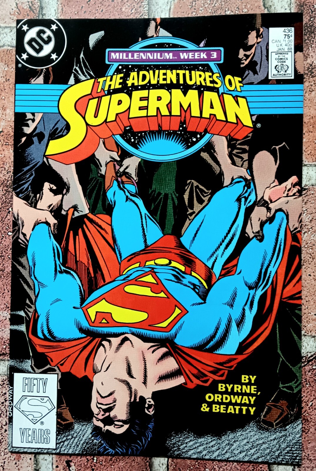 The Adventures of Superman #436 - VF - 1988 - DC - Signed by J. Ordway ...
