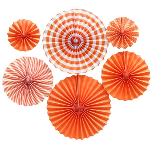 Mixed Size Hanging Paper Fan Round Wheel Paper Fans | eBay