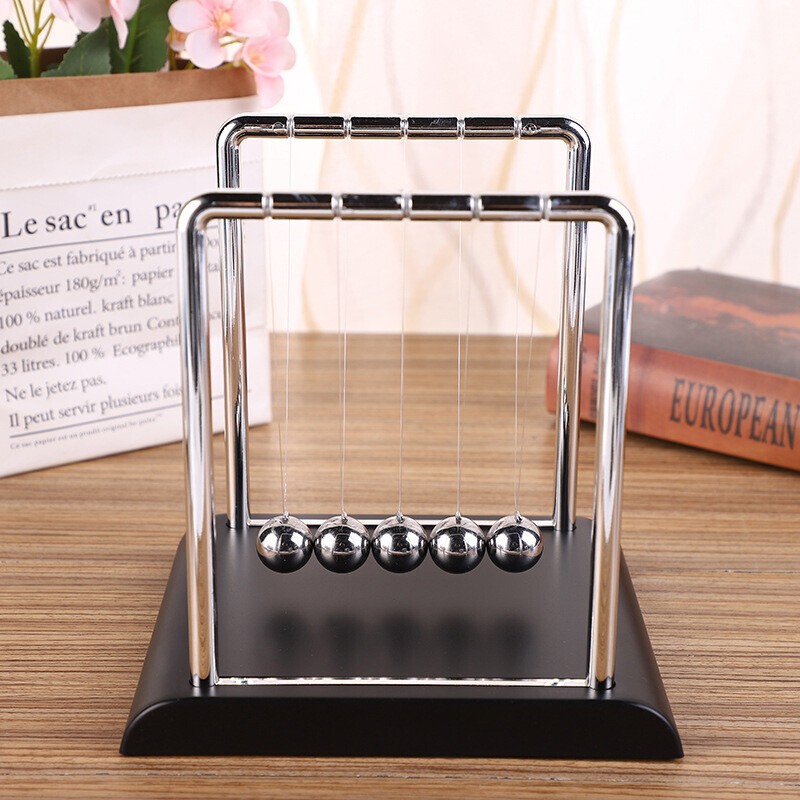 MINI Newtons Cradle Steel Balance Balls Science Pendulum Fun Desk Toy ...