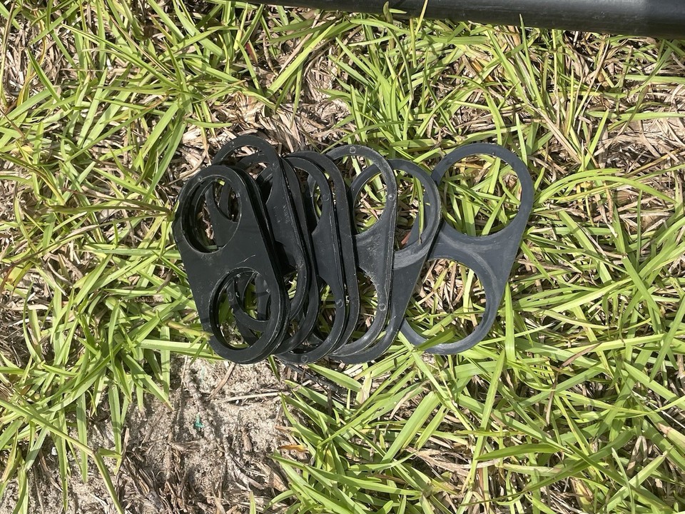 Vintage Golf Club Bag Tubes 12 Piece Black Plastic Protector With ...