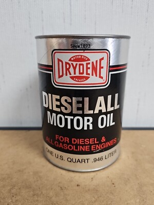 VINTAGE DRYDENE DIESELALL MOTOR OIL 15W-40, 1 QUART BANK COMPOSITE ...