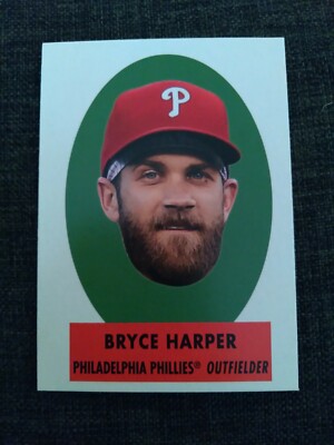 2021 Topps Archives Bryce Harper #69PO-8 1969 Peel Off Philadelphia ...
