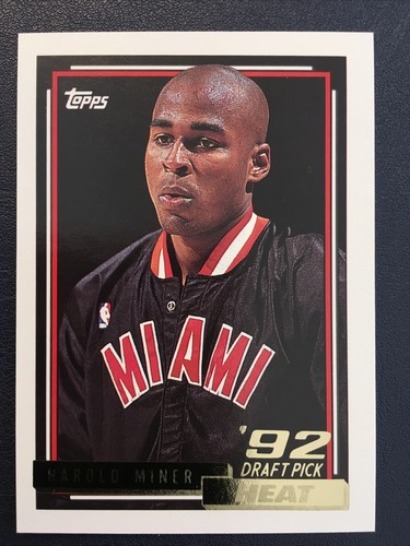 1992-93 Topps Gold HAROLD MINER Rookie Card #278 MIAMI HEAT Near Mint ...