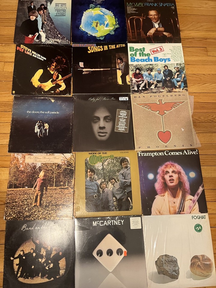 Lot Of 15 Classic Rock Records Albums Billy Joel,Rolling Stones & More ...