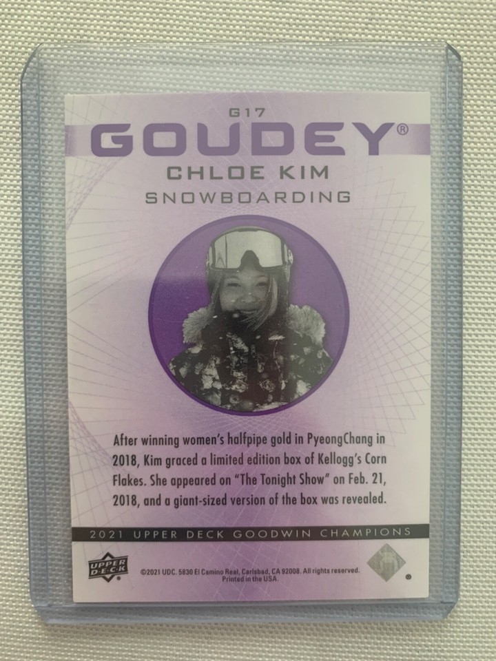 2021 Goodwin Champions Goudey Platinum Purple Pulsar /23 Chloe Kim Non ...