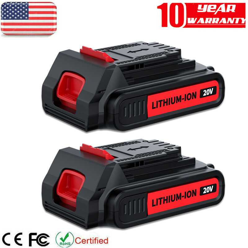20V 8.0Ah MAX Lithium-ion Battery for Black and Decker 20 Volt LBXR20 ...