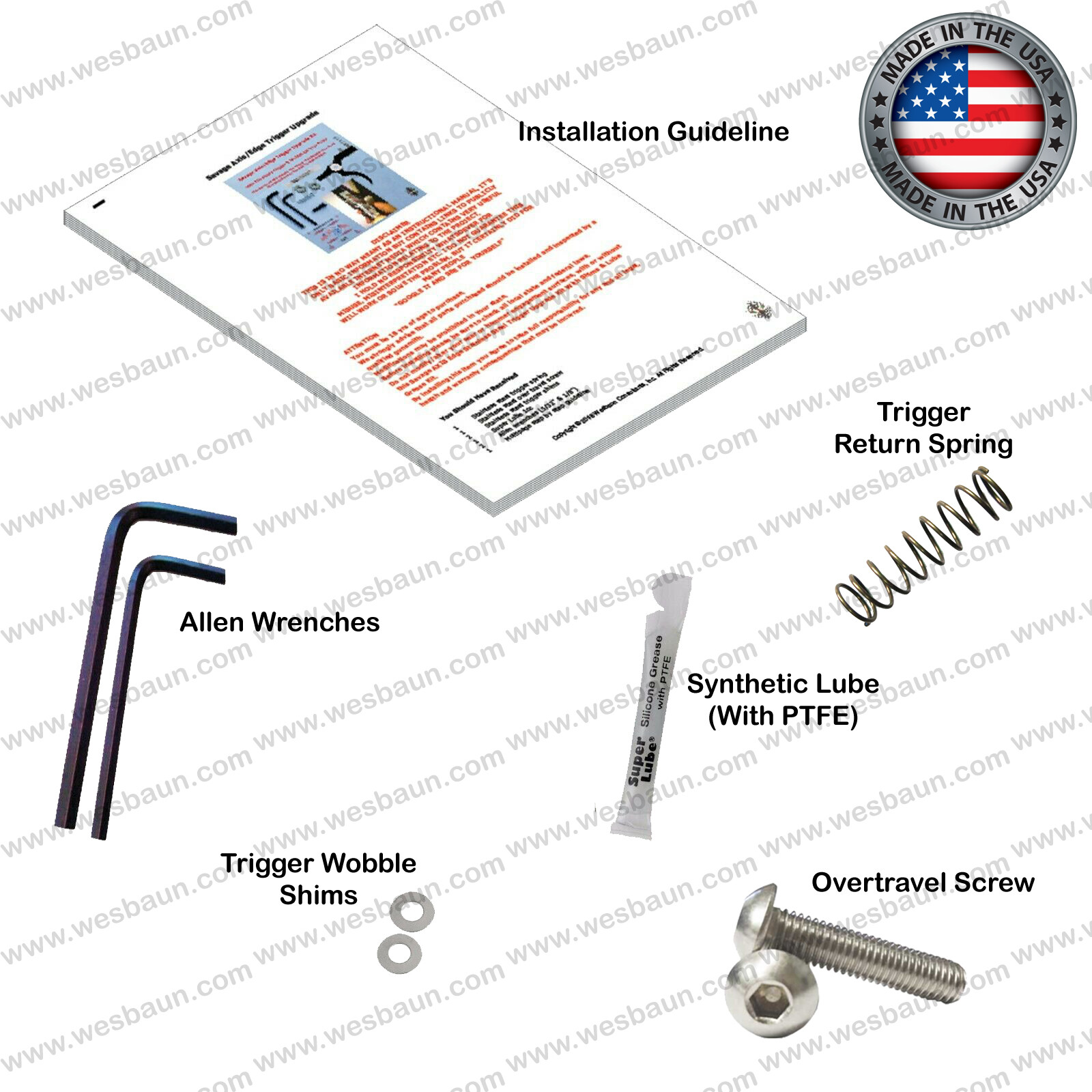 SAVAGE AXIS EDGE STAINLESS STEEL TRIGGER UPGRADE KIT SPRING SHIMS ...