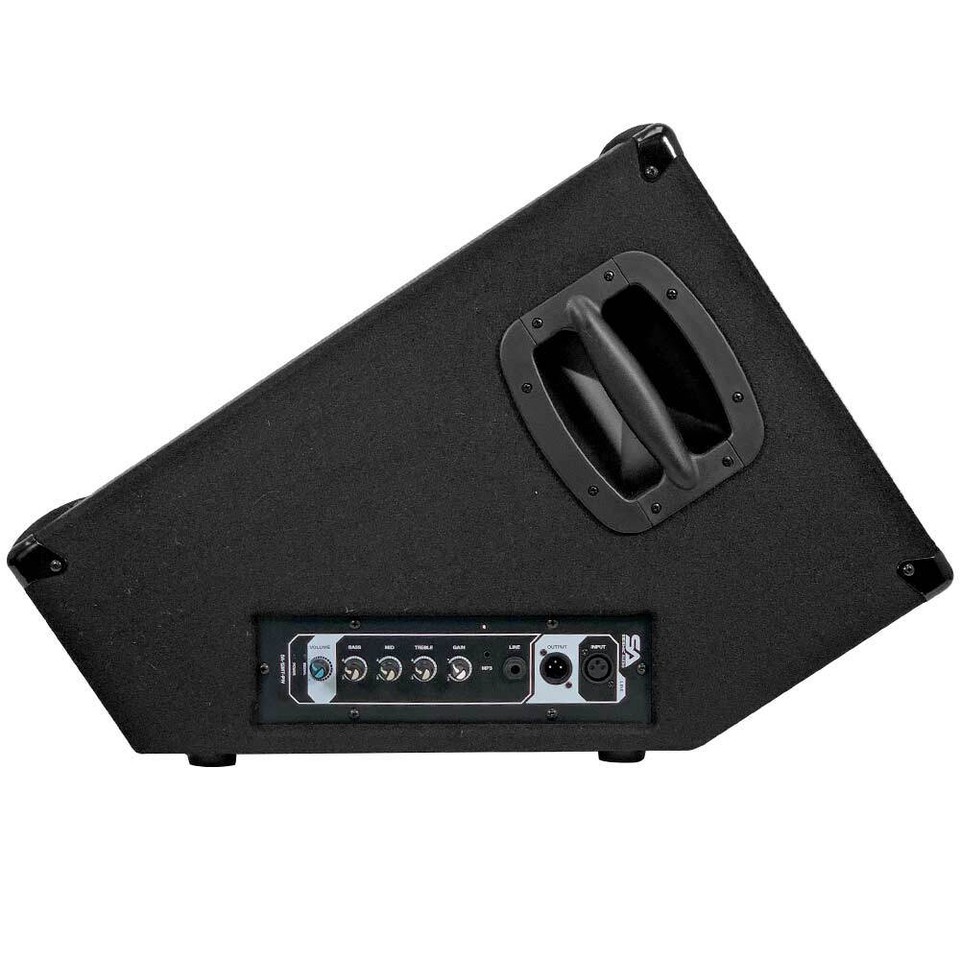 Powered 2-Way 12" Floor / Stage Monitor Wedge Style with Titanium Horn ...