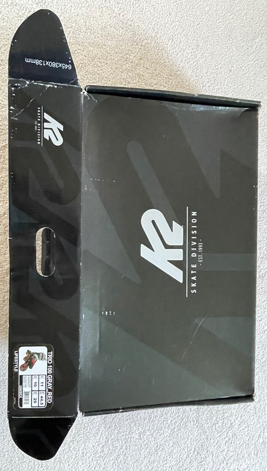 K2 TRIO 100 MEN'S INLINE SKATES Rollerblades 2020 Grey And Red 100mm ...