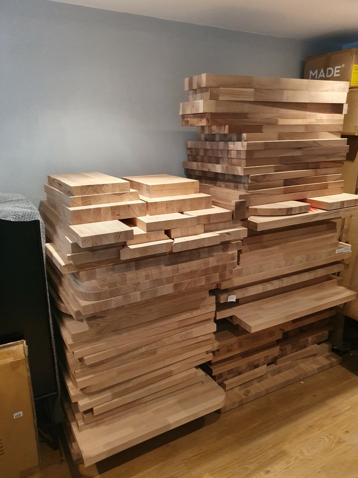 Kitchen worktops off cuts / Solid Wood Worktop / oak walnut Iroko | eBay UK