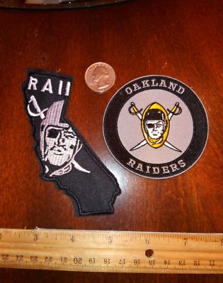 (2) Oakland Raiders Vintage Iron on Embroidered Patches patch lot 3 ...