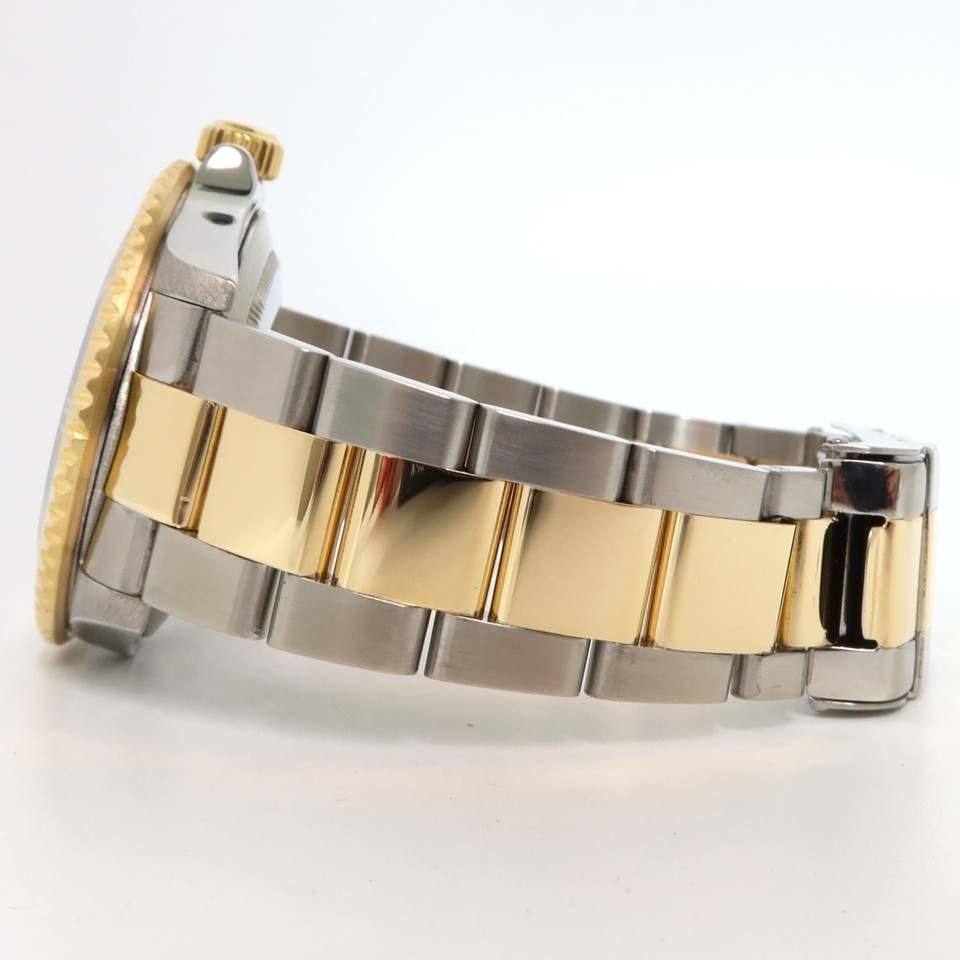 Rolex Submariner Date Silver Serti Dial 18kt Yellow Gold & Stainless ...