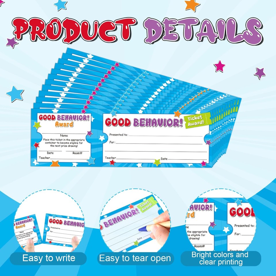 100 Pcs Good Behavior Rewards Card for Student Classroom Management ...