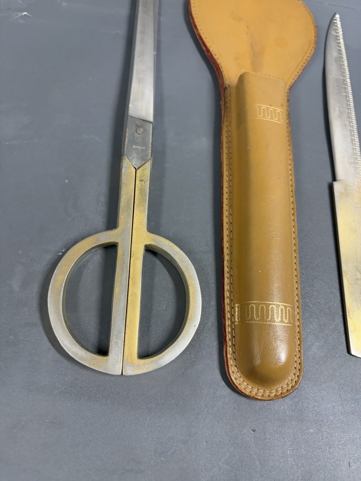 Vintage German Scissors in Top Grain Cowhide Leather Sheath Germany | eBay