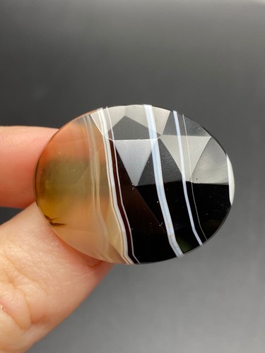 Antique Victorian Faceted Banded Agate Brooch, 9.42 Grams | eBay UK