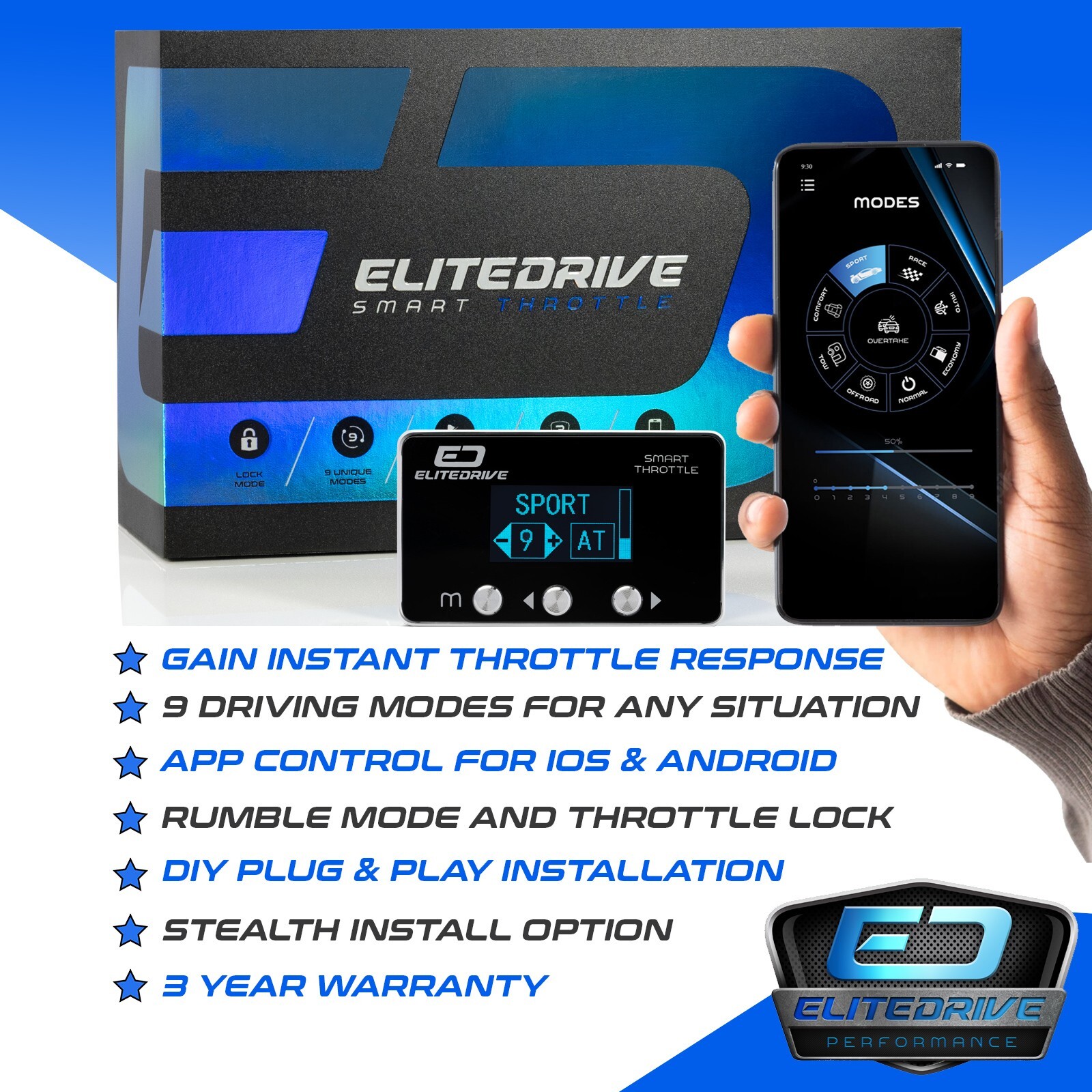 EliteDrive Smart Throttle Controller Fits BMW 7 SERIES 2003 - 2023 - 10 ...