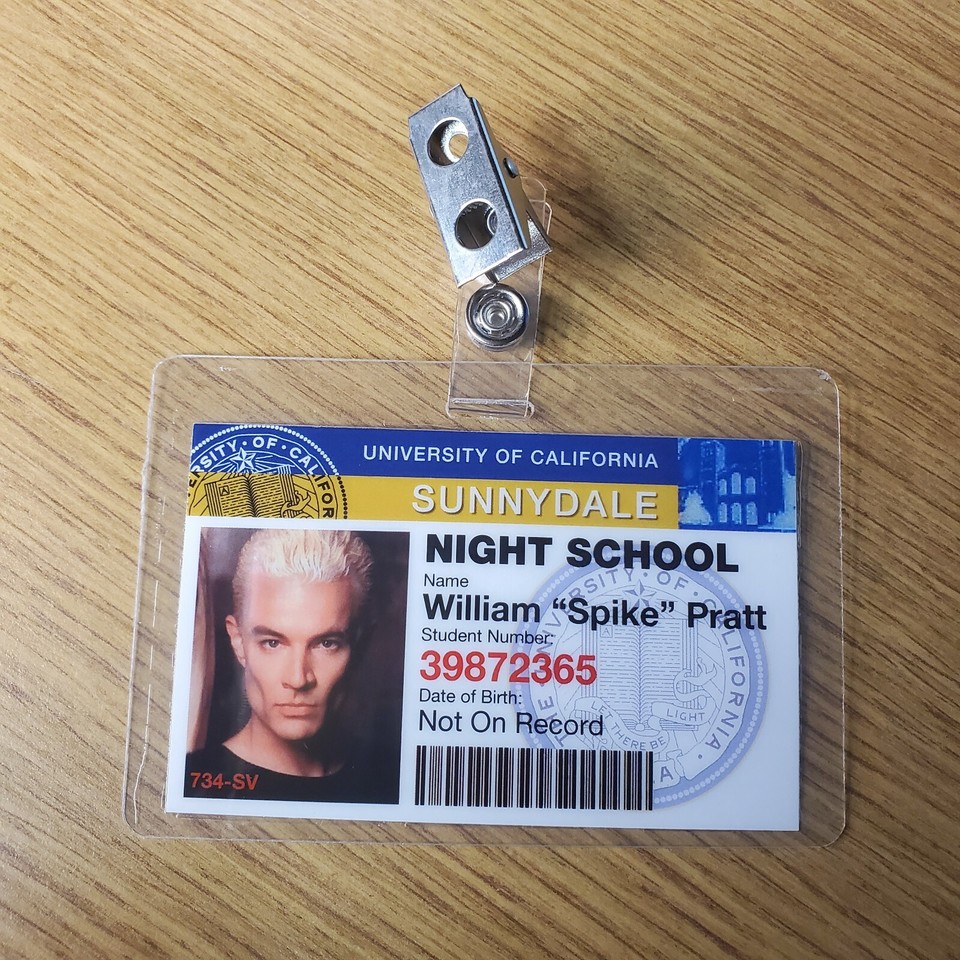 Buffy Vampire Slayer ID Badge-Sunnydale William "Spike" Pratt costume ...