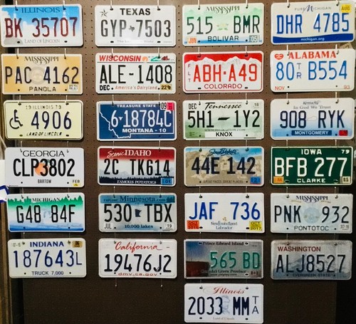 Large lot of 25 old colorful license plates - bulk - many states - low ...