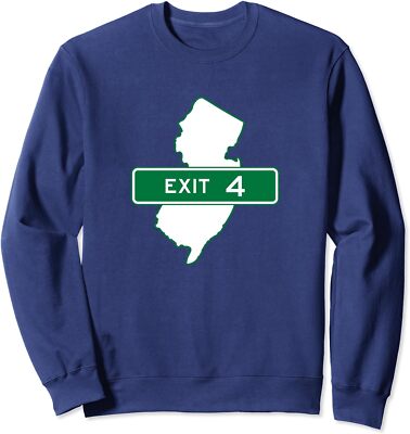 New Jersey NJ GSP Garden State Parkway Exit Sign 4 Unisex Crewneck ...