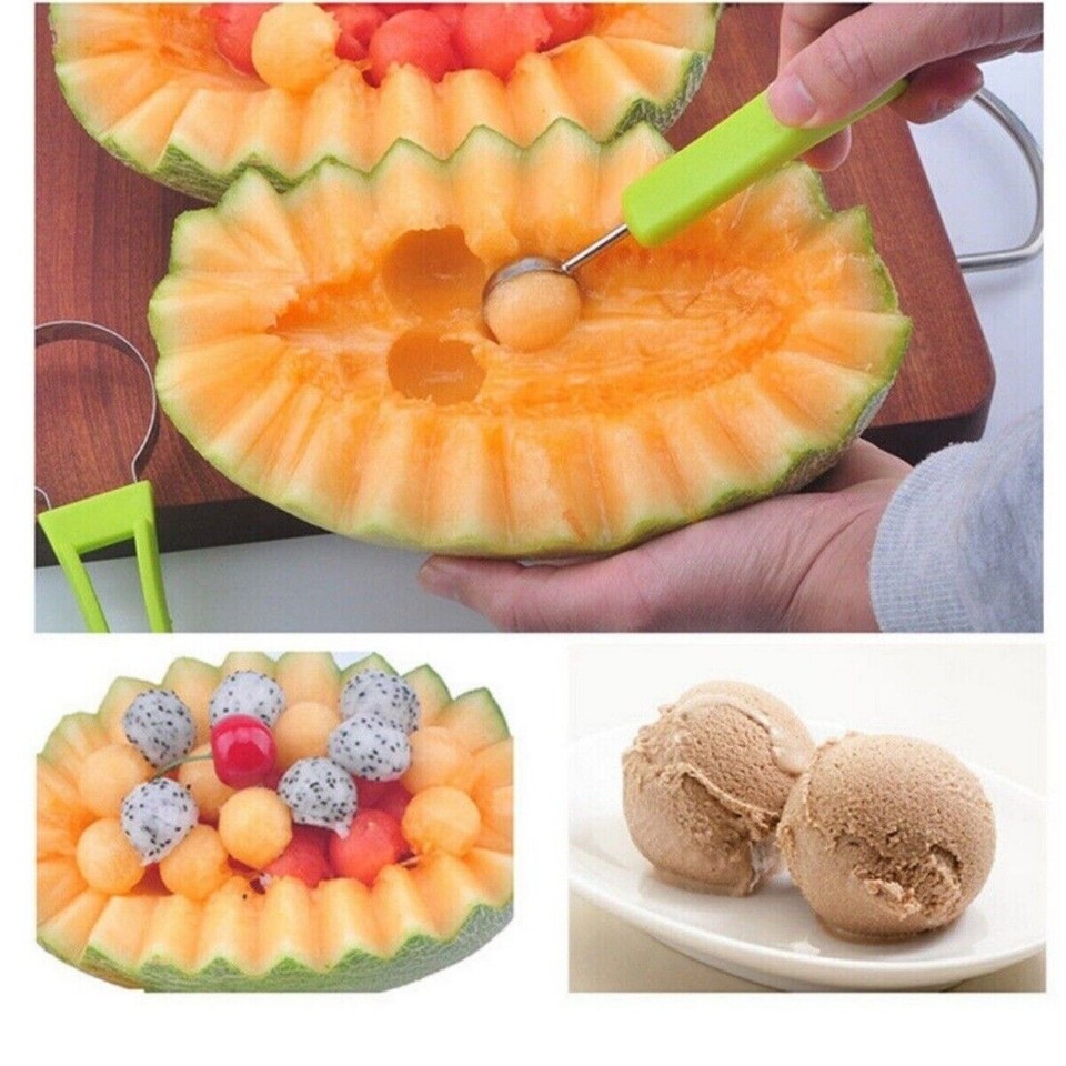 4 in 1 Multi Functional Fruit Tool Set Melon Baller Scoop Watermelon ...