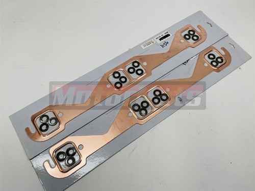 Small Block Chevy SBC Copper Header Exhaust Gaskets Rectangle Port 1.45 ...
