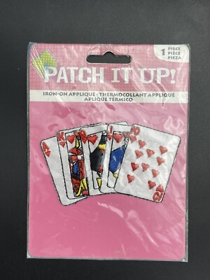 Patch It Up Iron-On Applique Patch Heart Royal Flush 2011 - 3" x 1.5 ...