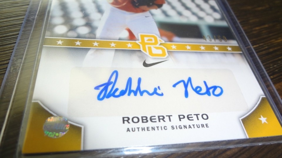 2015 LEAF PERFECT GAME ROBERT PETO #43/50 AUTOGRAPHED BASEBALL CARD | eBay