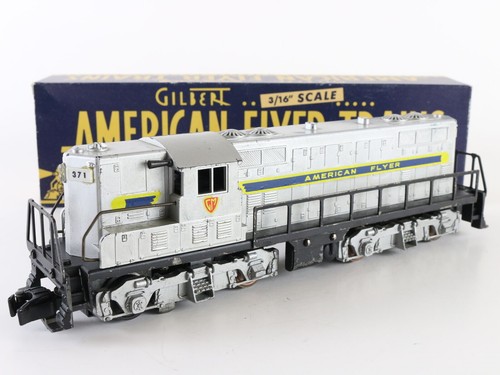 American Flyer S 371 GM Silver GP-7 Diesel Locomotive Engine w/ Repro ...