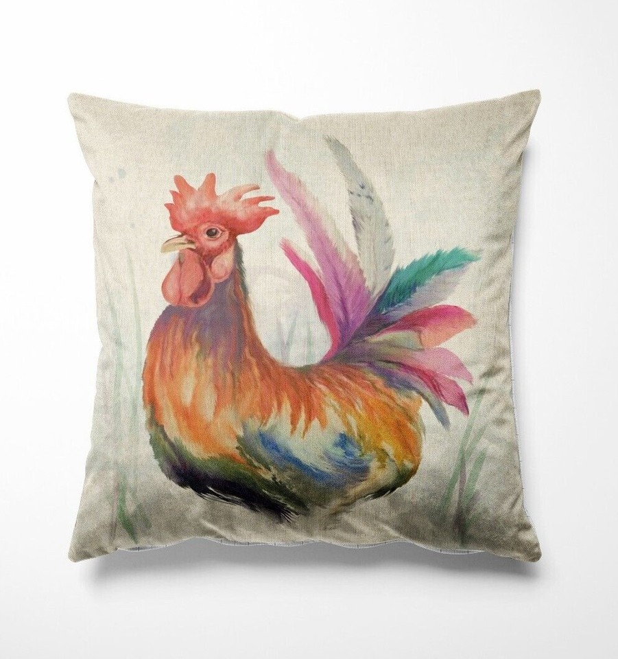 Animal Country Creature Linen Look Cotton Rich Fabric Cushion Panels ...