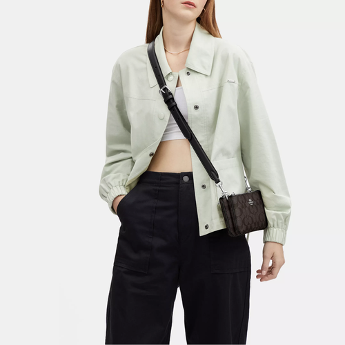 NWT Coach CJ789 CJ790 Double Zip Crossbody in Refine Pebble Leather ...