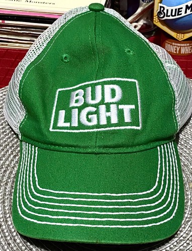 Bud Light Irish Green Hat Shamrock on Back Adjustable Cap Strap OSFM ...