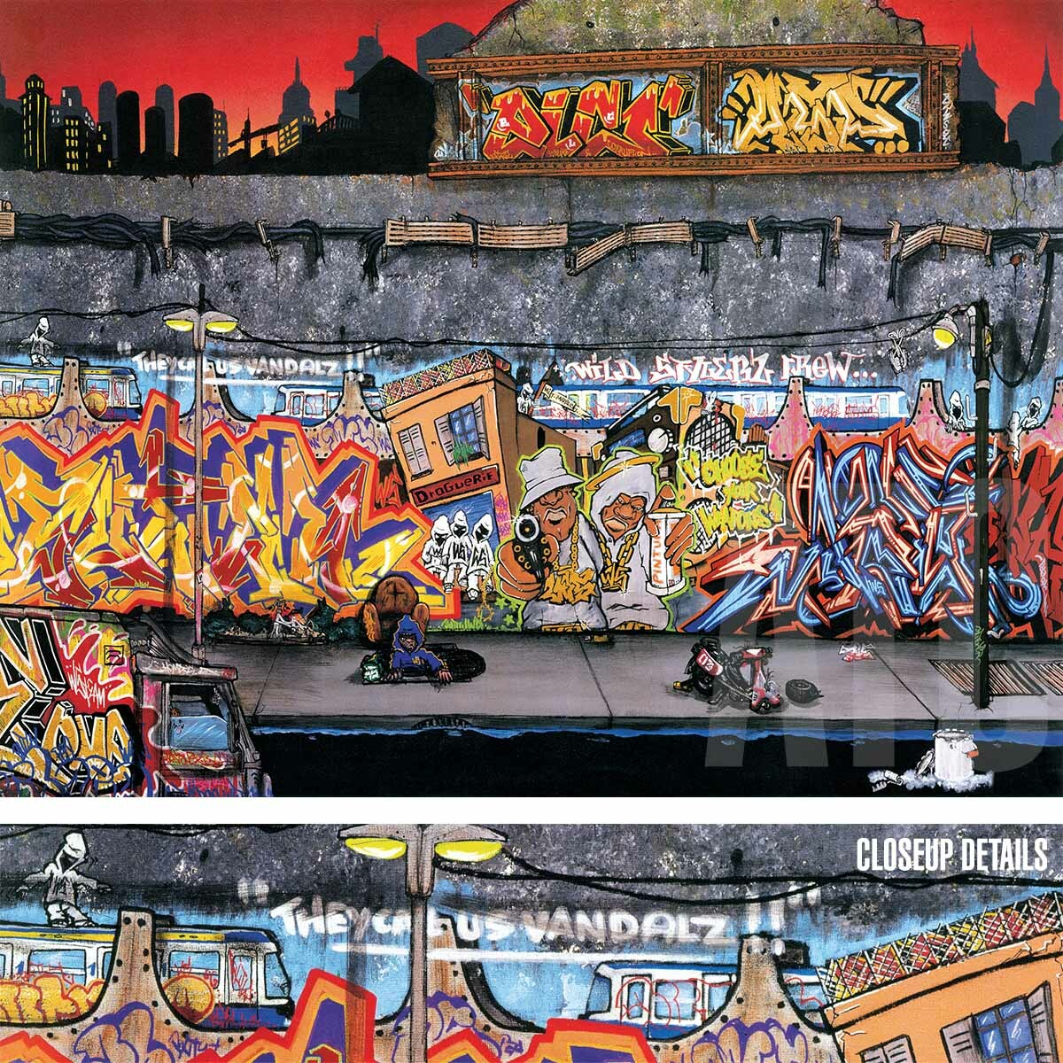 32W"x24H" CHOOSE YOUR WEAPON by BUTCH and PEA - GRAFFITI STREET WALLS ...