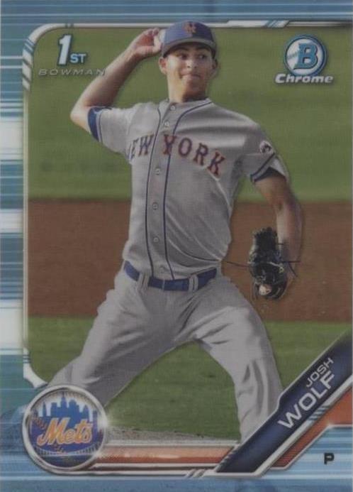 2019 Bowman Draft - Chrome Josh Wolf #BDC-119 Sky Blue Refractor (RC ...