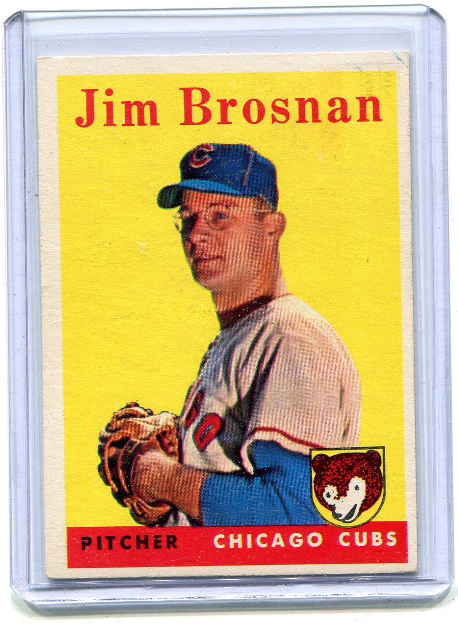 1958 Topps Baseball Card Jim Brosnan Chicago Cubs Near Mint # 342 | eBay