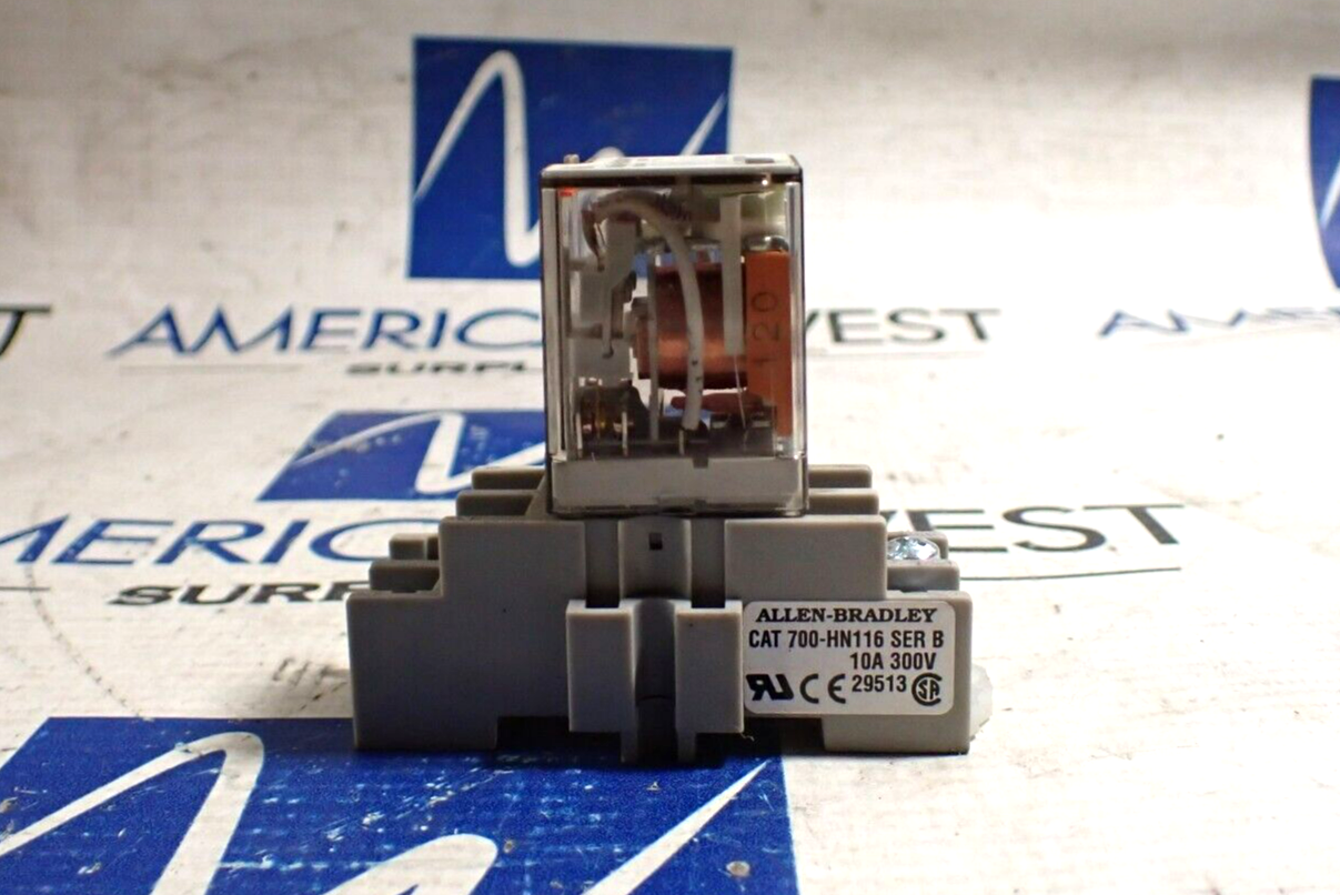Allen Bradley 700-HF32A1-4 Ser C 12A Relay 120V Coil With 700-HN116 Ser ...