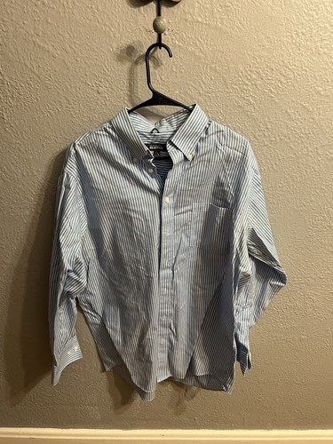 Kenneth Cole Reaction Button Up Shirt Men's Large Blue White | eBay