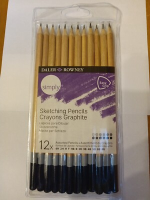 Daler Rowney Simply 12 Sketching EASY GRIP PENCILS | eBay