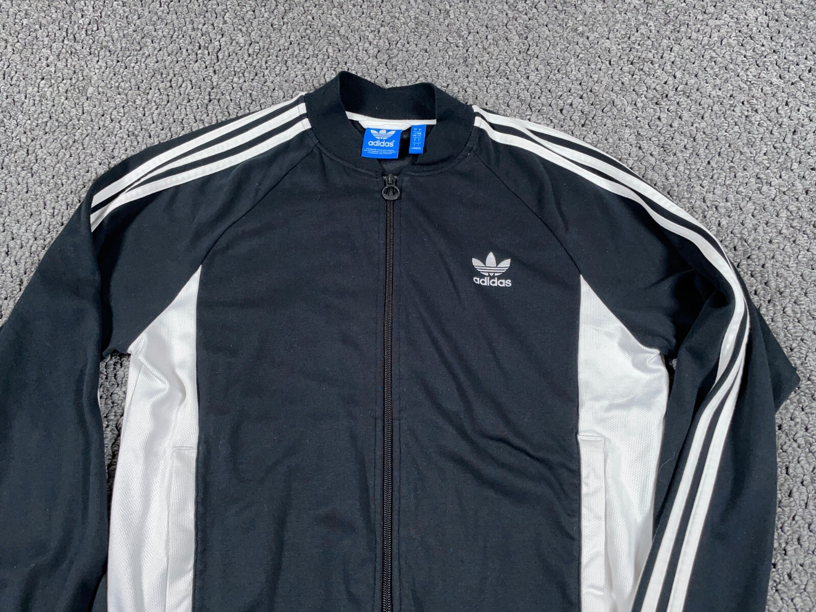 adidas Trefoil Logo Zip Track Jacket Adult Large Blac… - Gem