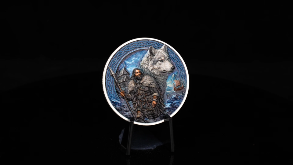 Viking Warrior & Spirit Wolf Coin–Norse Mythology Inspired Collectible ...