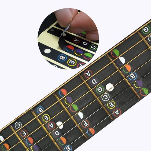 Guitar Fretboard Notes Map Labels Sticker Fingerboard Fret Decals For ...