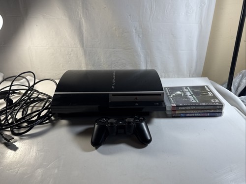 Sony Playstation 3 PS3 Fat CECHL01 80GB Console Working With Controller ...