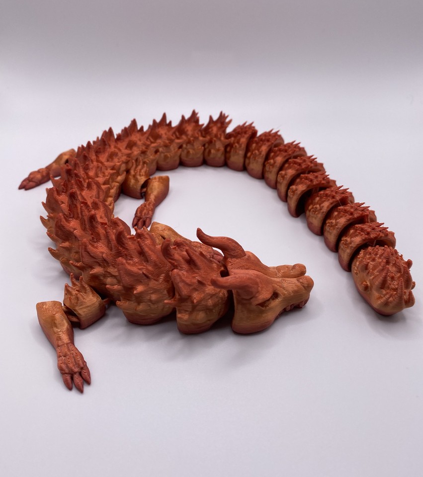 3D Printed Articulated Dragon | Plastic Filament | 15 Inches Long | eBay