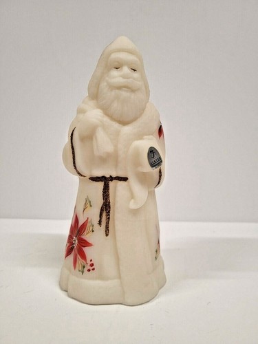 Fenton Satin Hand Painted White Santa Claus Signed A Meeks 5299P7 ...