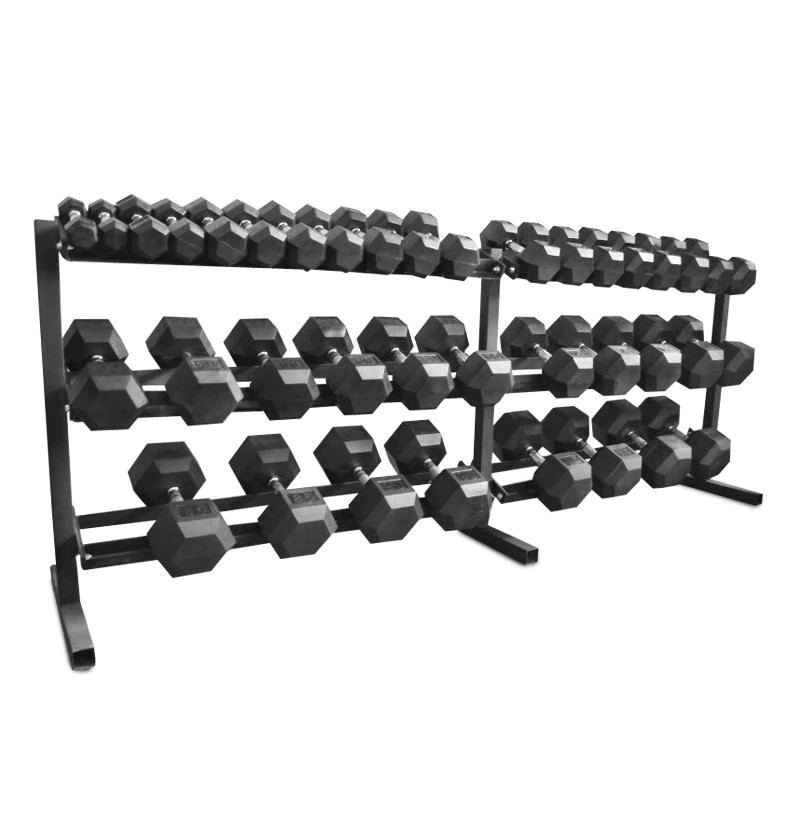 5-50 Rubber Hex Dumbbell Set With 4' Storage Rack Torque, 51% OFF