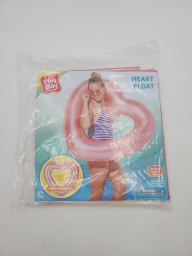Play Day Pink Heart Shape Float, 3 Ft 4 Inch Wide SWIMMING POOL ...