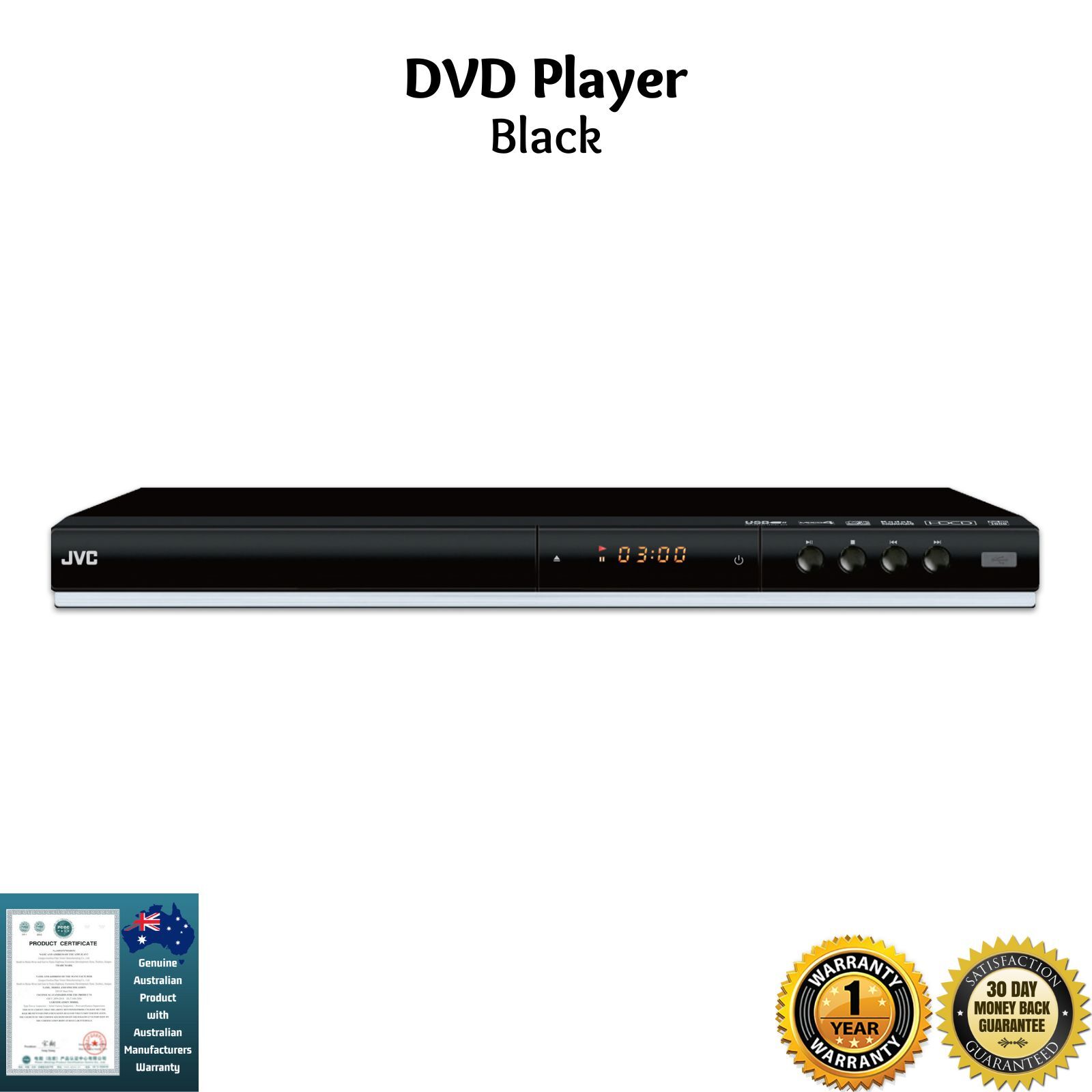 New JVC HDMI Digital DVD Player 1080p Full HD CD USB MP3 Multi TV ...
